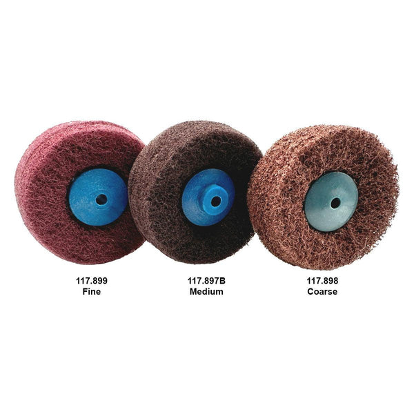 Satin Finish Brushes 3" - Fine, Medium & Coarse | OttoFrei.com — Otto Frei