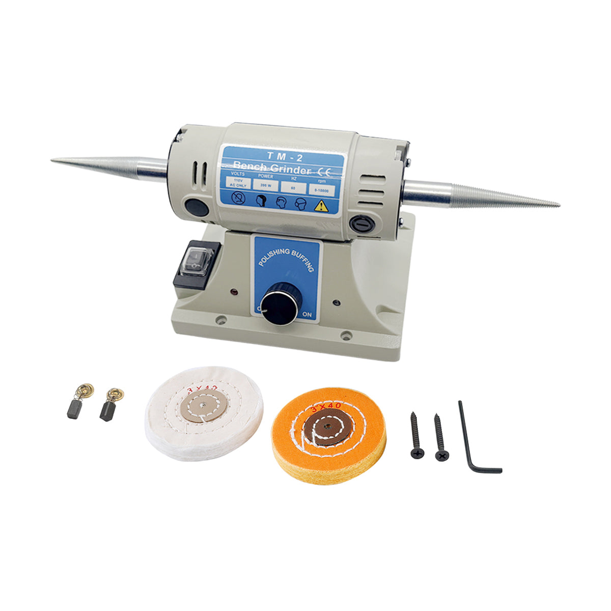 Mini Buffing Machine TM-2B 110V | Variable Speed Polisher — Otto Frei