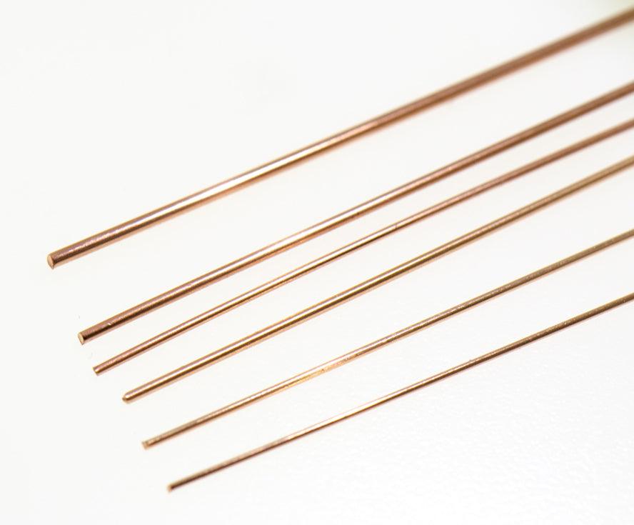 14K Pink Gold Round Wire 3" Lengths | Harmony — Otto Frei