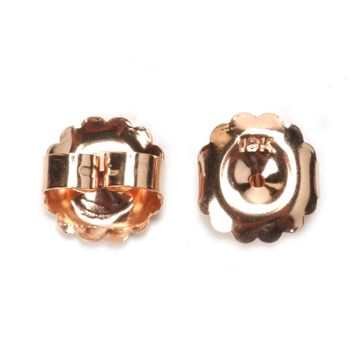 14KP Rose Gold Monster Plain 10mm Friction Earring Backs | USA — Otto Frei
