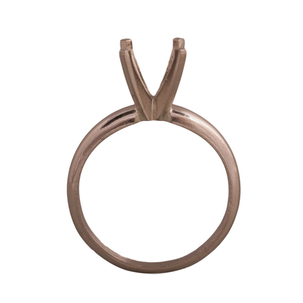 14KW, 14KW/14KY & Platinum Round Solitaire 7mm Center Stone 4-Prong Die ...