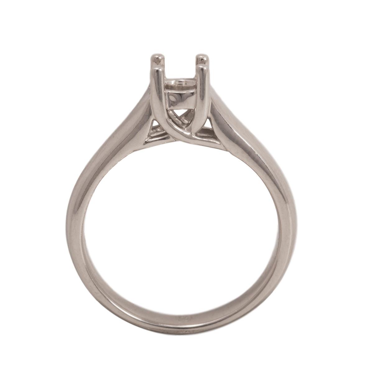Gold & Platinum Criss-Cross Solitaire Ring Mounting 4.5mm | USA — Otto Frei