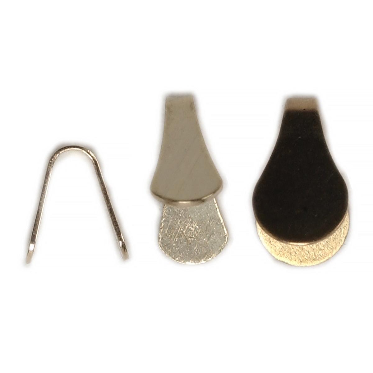Gold Flat Chain End Caps 2–4mm | 14K White Gold — Otto Frei