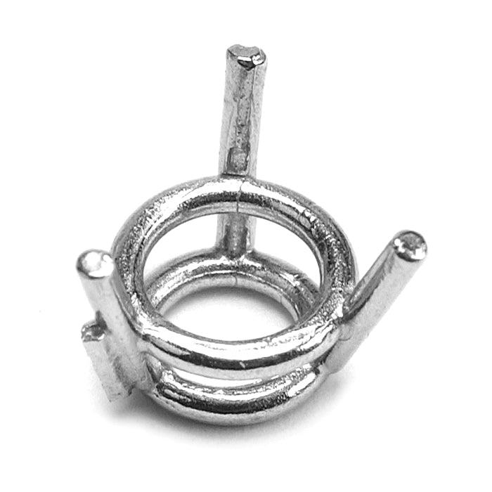 14KY, 14KW, 18KY, 18KW & Platinum Round Double Gallery 3-Prong Cast ...