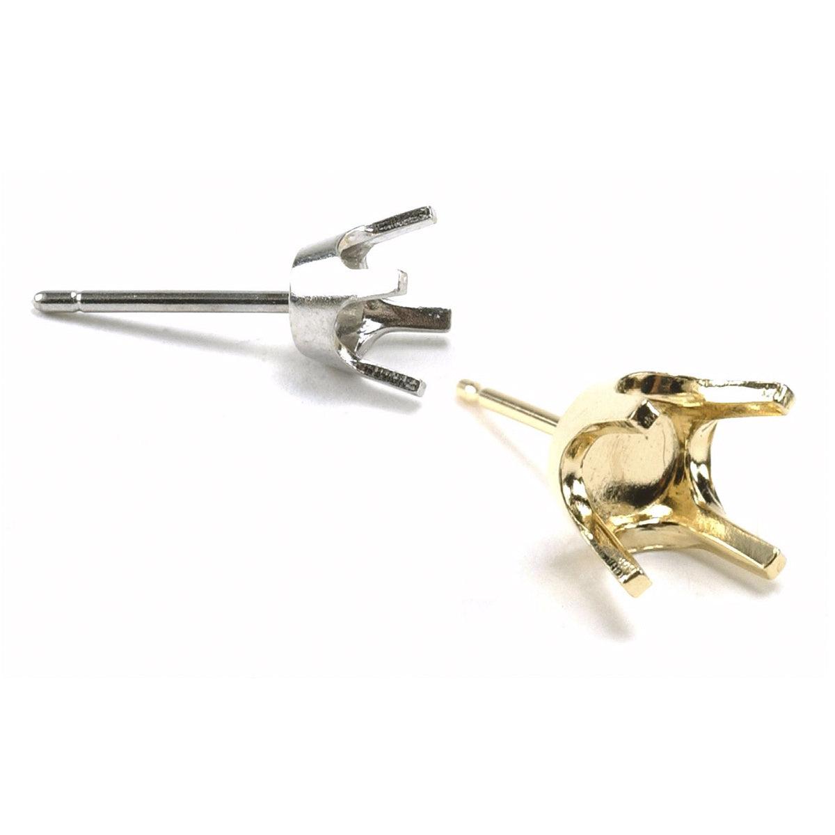 14KY, 14KW, 18KY & Platinum Round 4 Prong Low Base Die Struck With ...