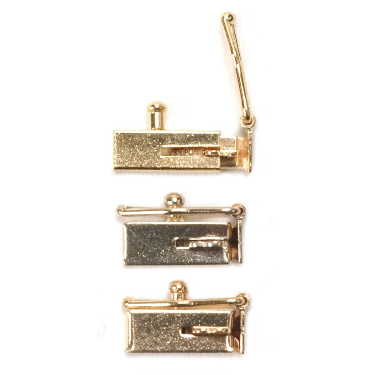 Gold Closed Box Solder-On Clasps 3.0mm | Figure-8 Safety — Otto Frei