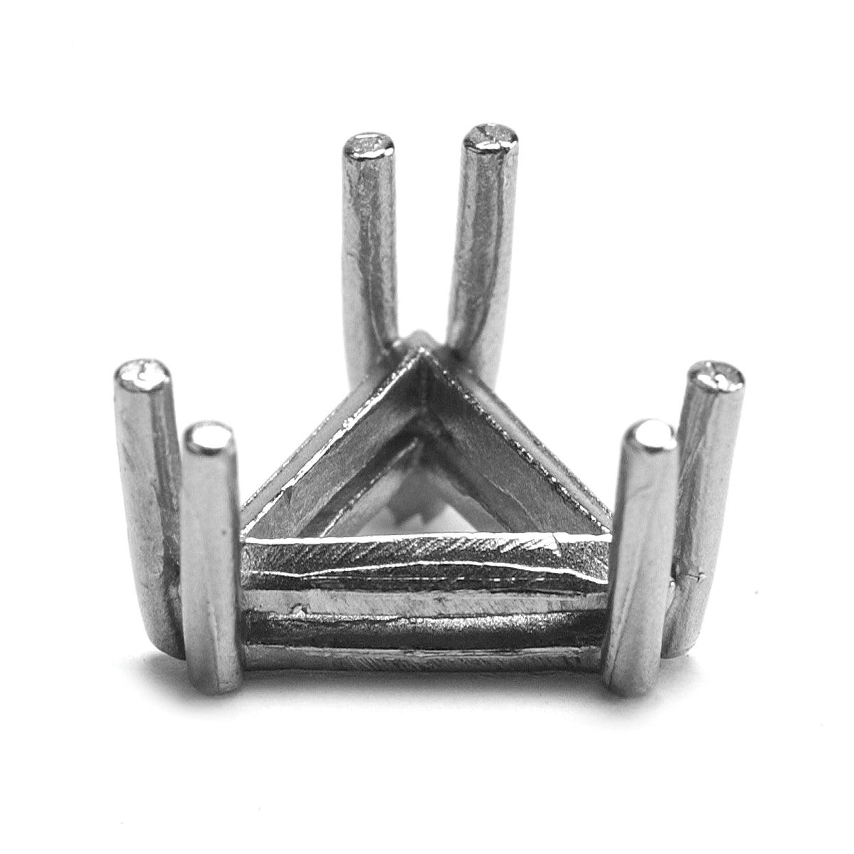 Triangle Double Gallery 6-Prong Cast Setting | Gold & Platinum — Otto Frei