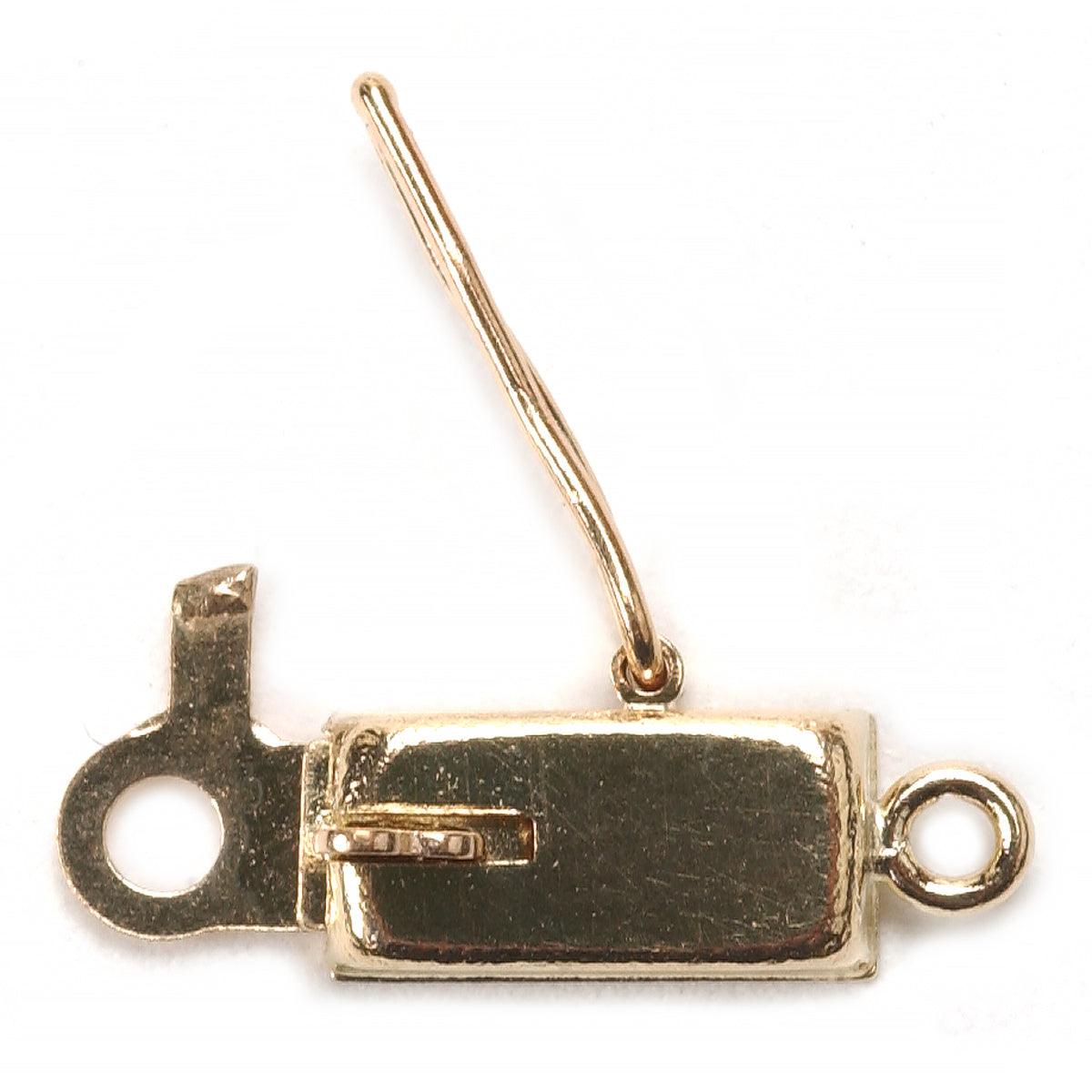 Gold Box Clasp with Figure-8 Safety, 2.5 x 4.1 x 8.4mm | Otto Frei