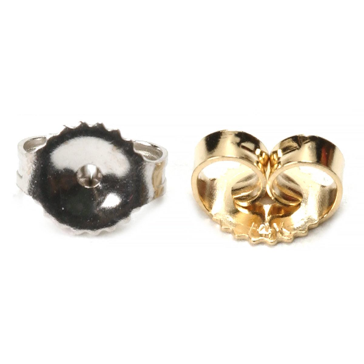 14KY & 14KW Medium-Heavy 6.5mm Friction Earring Backs | OttoFrei.com ...