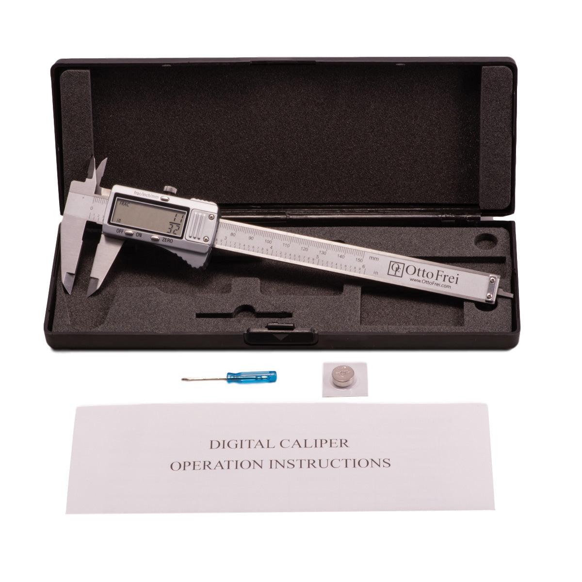 3-Way Electronic Digital Caliper-MM-Inch-Fractional Inch | OttoFrei.com ...