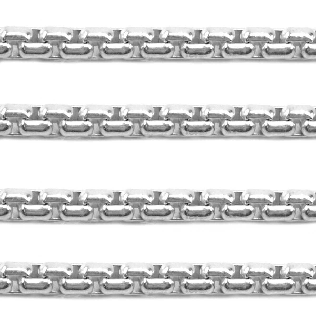 Schofer Germany Sterling Silver Venetian Box Inka Chain 2.7mm-5' (60 ...