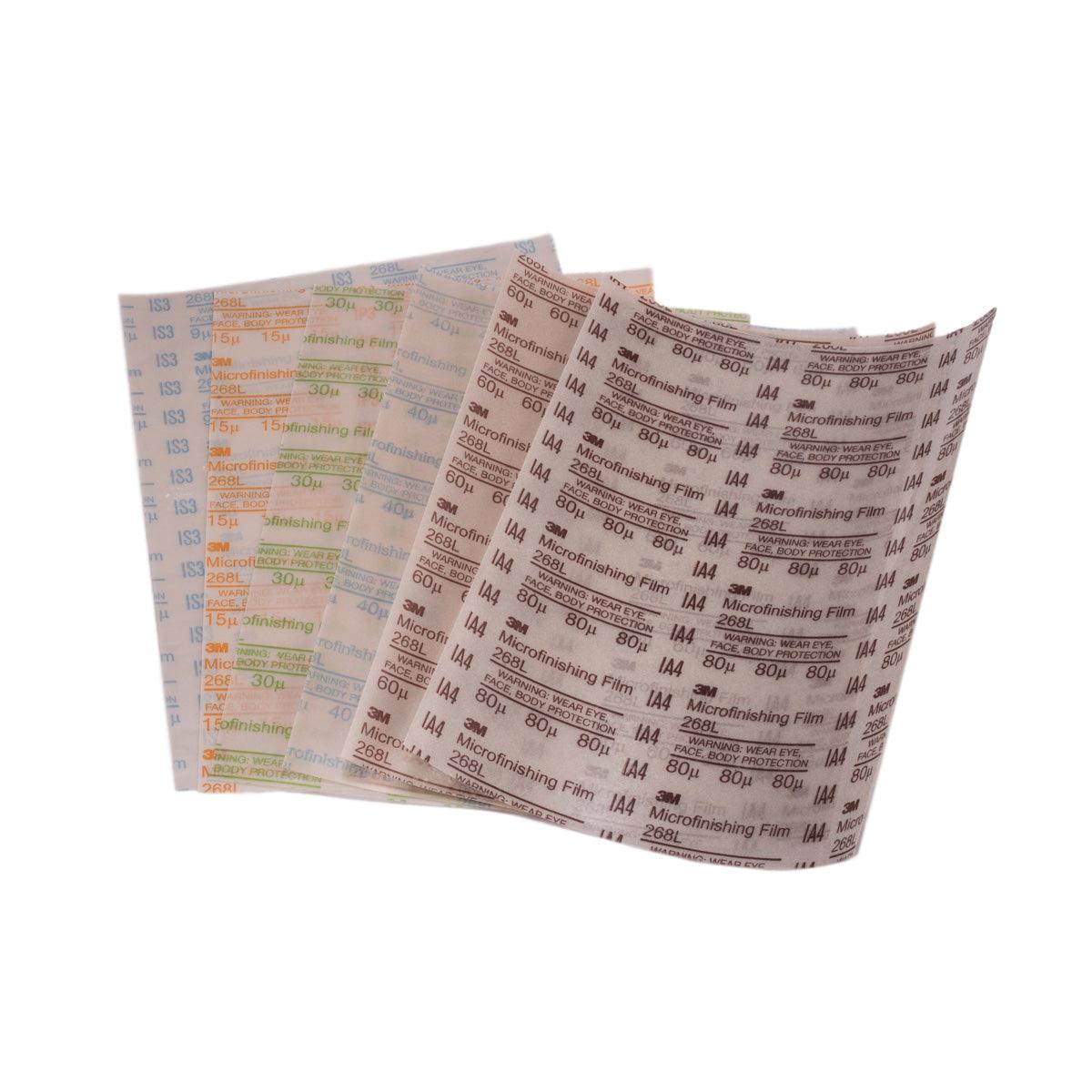 3M 268L PSA Microfinishing Film Kit – 6 Sheets, 180–1200 Grit — Otto Frei