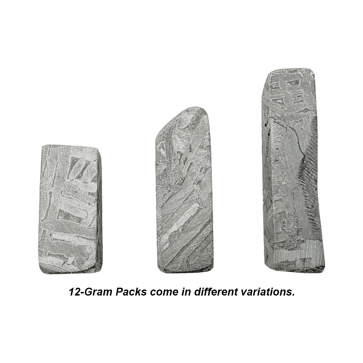 Aletai Etched Meteorite Stones | 3-Pack 12 Gram Genuine IIIE — Otto Frei