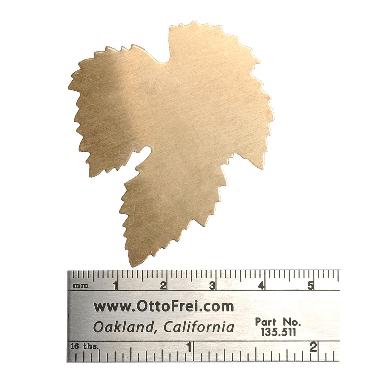Brass Shapes 24 Gauge Leaf 40mm Pack of 6 | OttoFrei.com — Otto Frei
