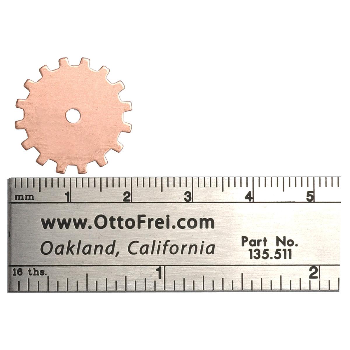 Copper Shapes 24 Gauge Gear 3/4" Pack of 6 | OttoFrei.com — Otto Frei
