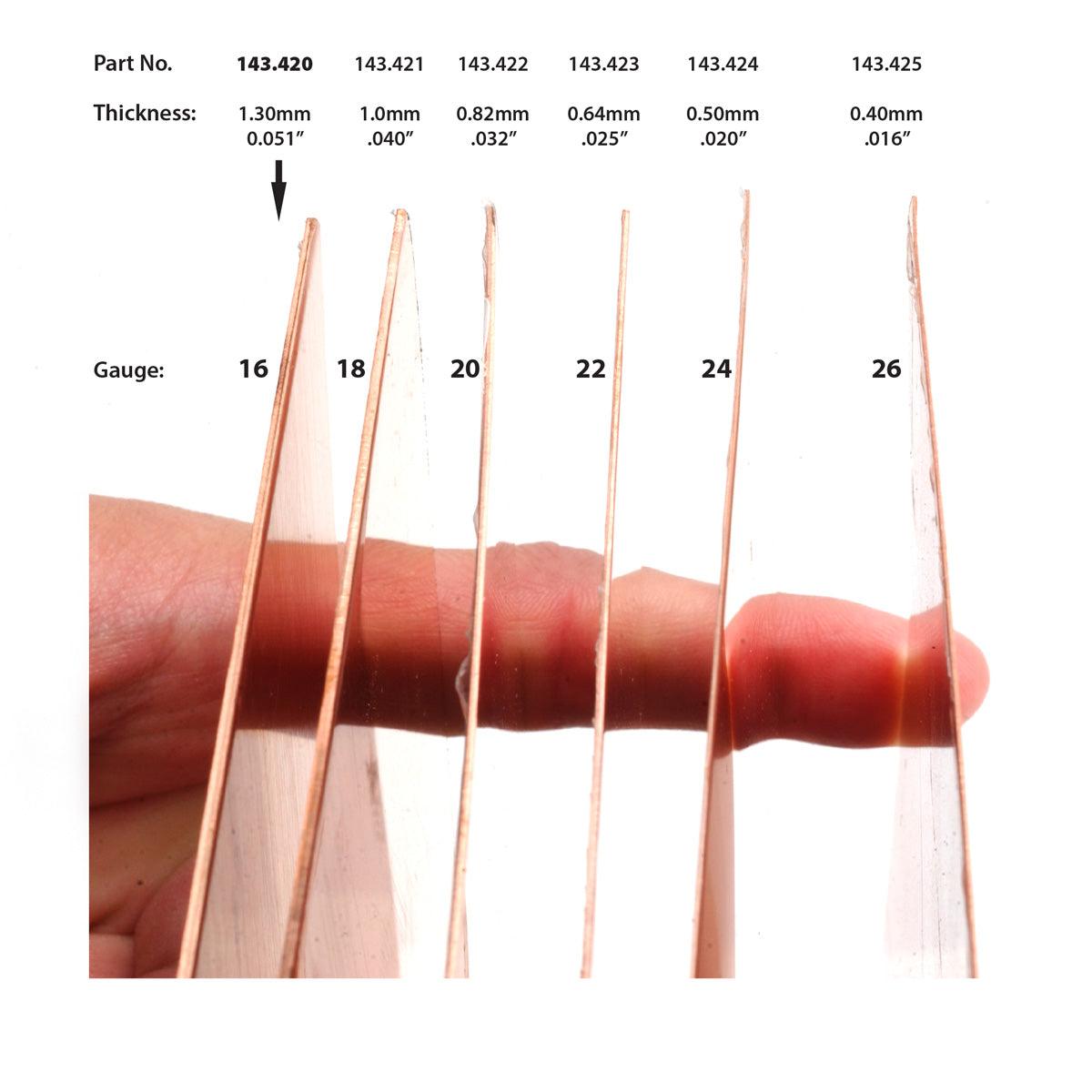 Copper Sheet Gauge Thickness Chart