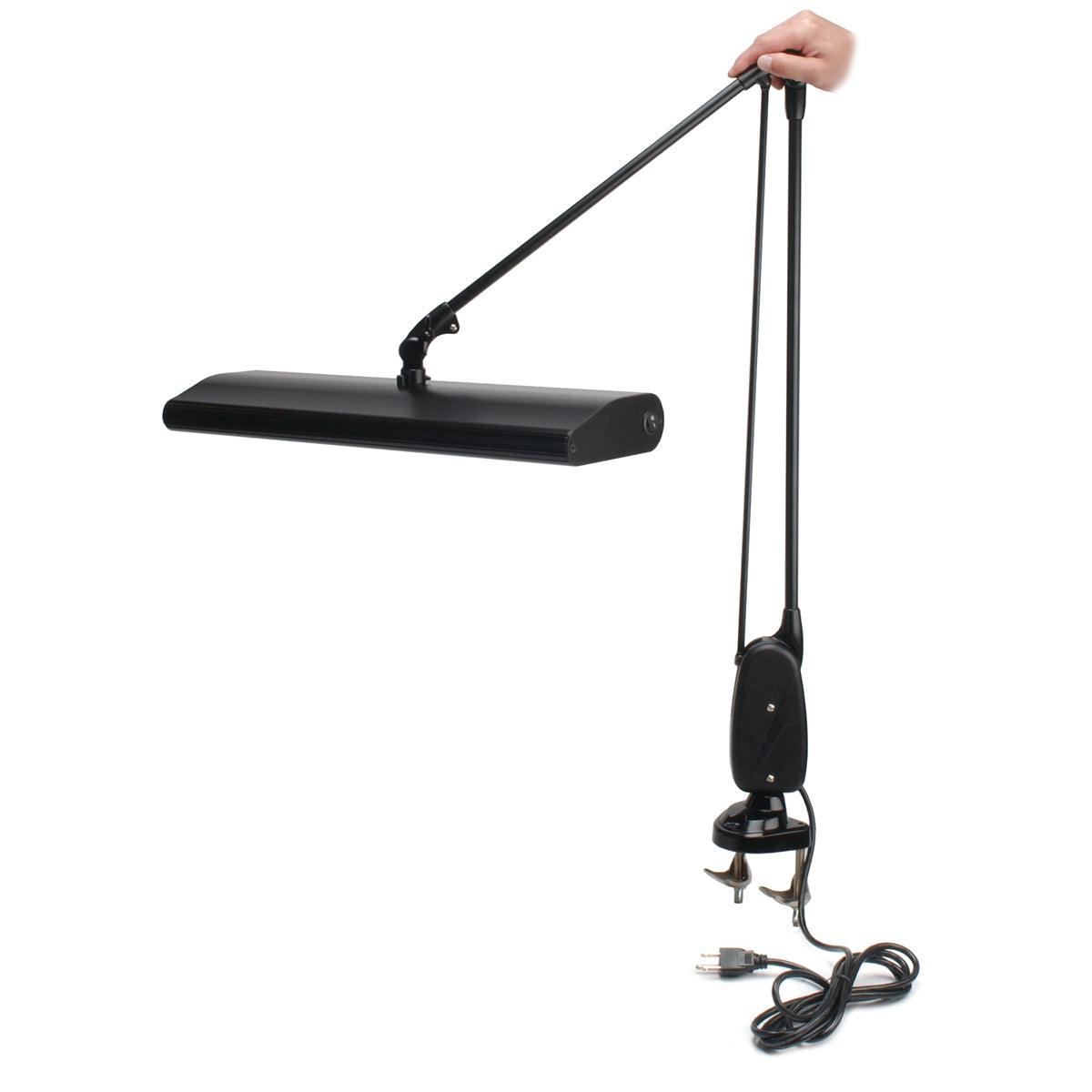 Dazor 2134C 2 Fluorescent Bulbs Clamp On Bench Lamp-Dove — Otto Frei