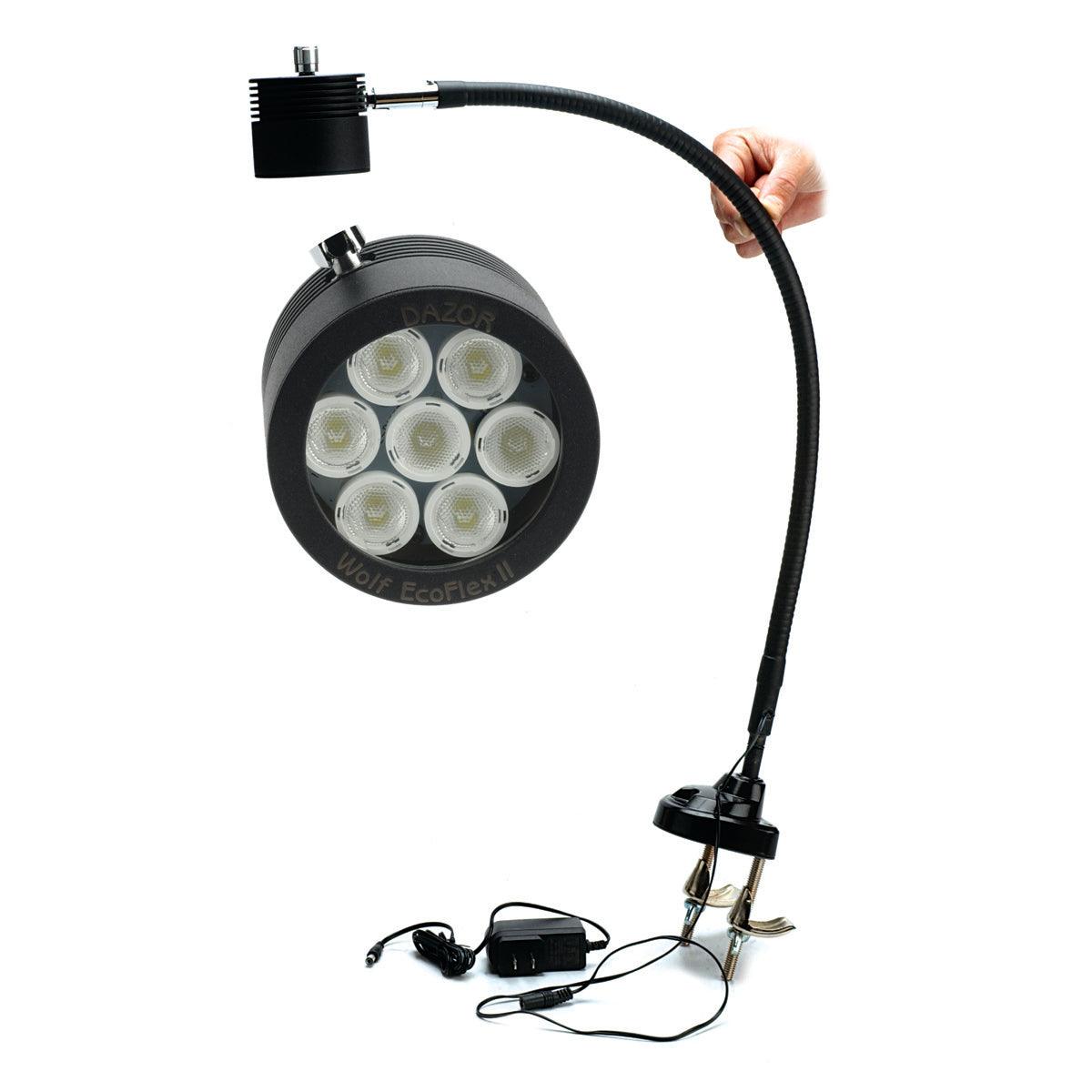 Ecoflex II 7 LED Bench Lamp With 25” Flexible Arm Dazor LED-FA35CM-BK ...