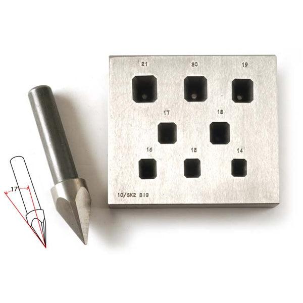 Emerald Bezel Block-Large 14mm x 12mm to 21mm x 19mm 8 Holes 17 Degree ...