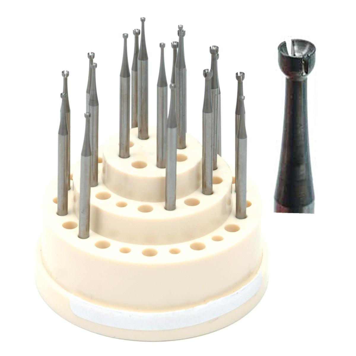 Fox Champion Cup Bur Kit 18 Piece (3 each) 1.00mm to 2.10mm — Otto Frei