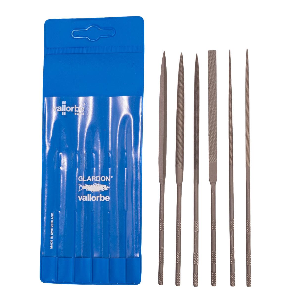 Glardon-Vallorbe LA2443-0 Needle File Set of 6 - 6-1/4" (160mm) Cut 0 ...