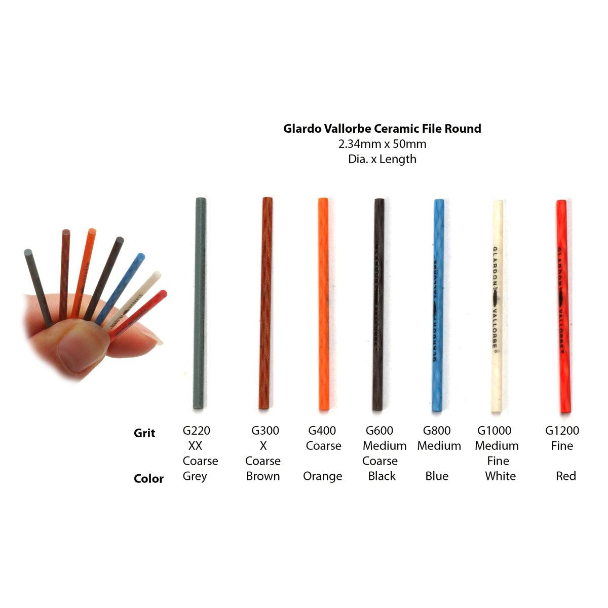 Glardon-Vallorbe LF234-S Ceramic Fiber Files Round 2.34mm x — Otto Frei