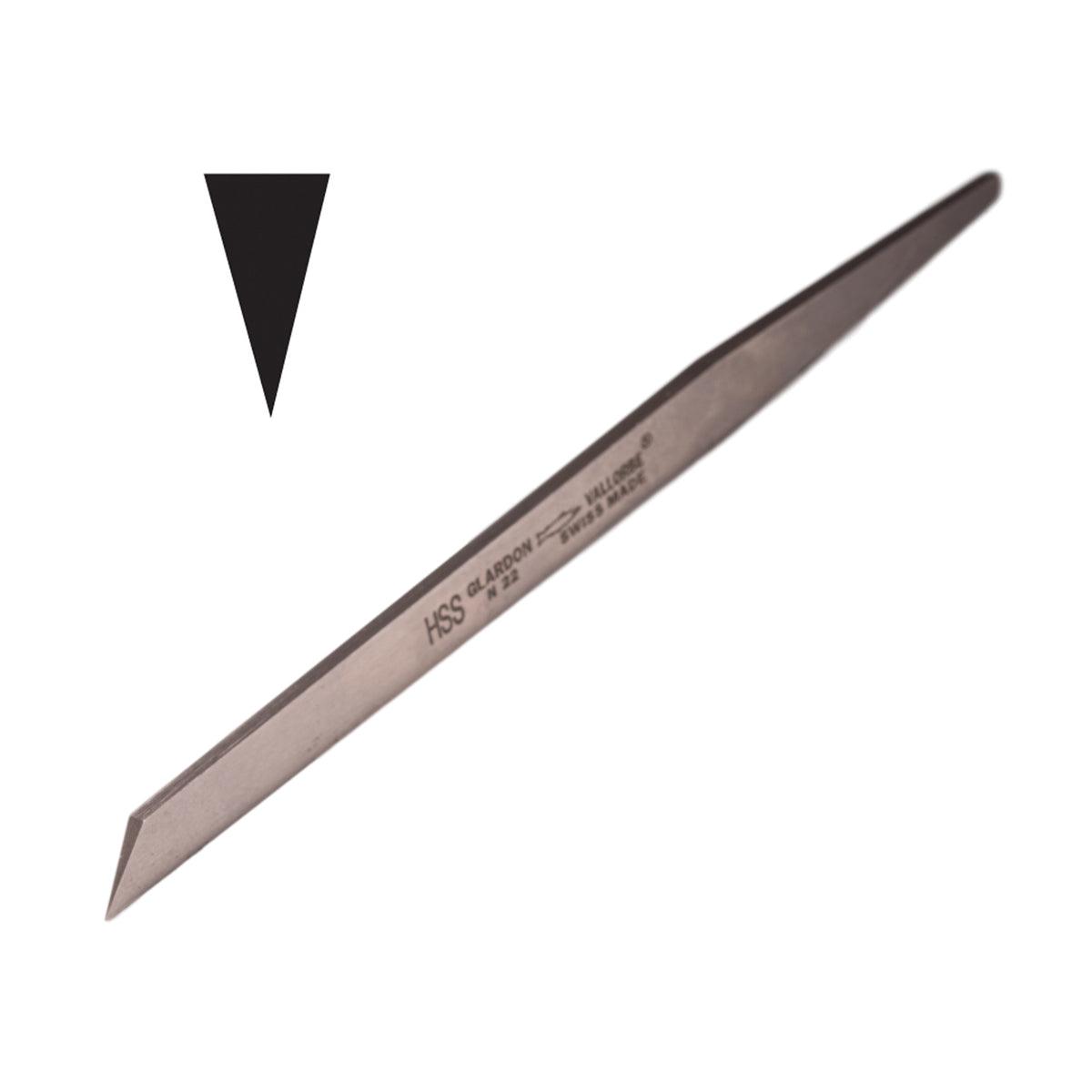 Glardon-Vallorbe LO0406-HSS Knife Traditional Gravers-2.2mm to 2.8mm ...
