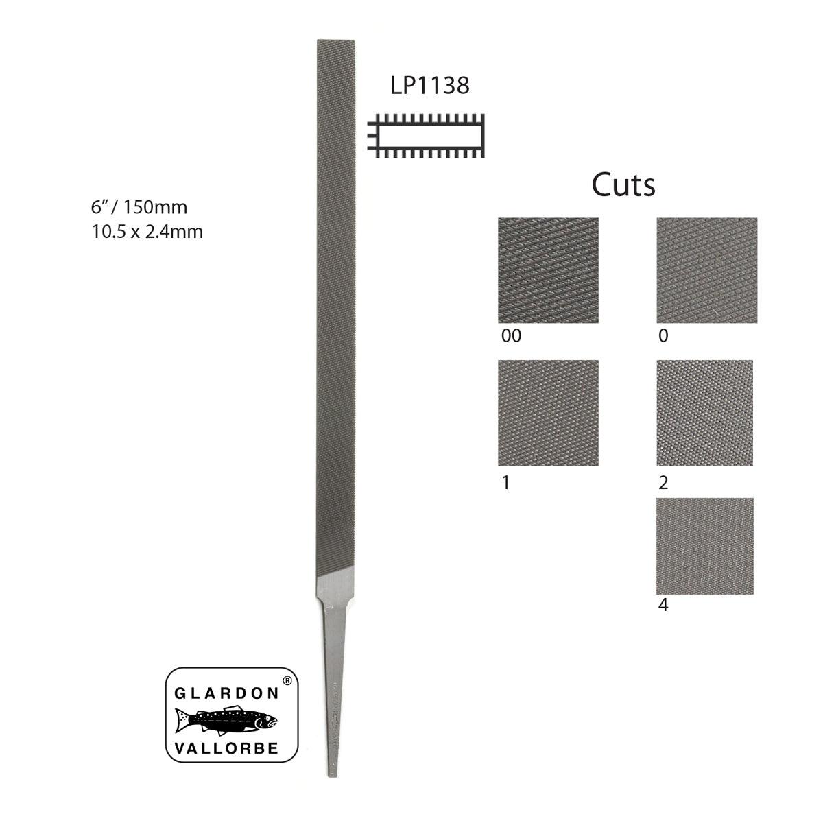 Glardon-Vallorbe Pillar Thin 3 Sides Cut Precision Files | LP1138 ...