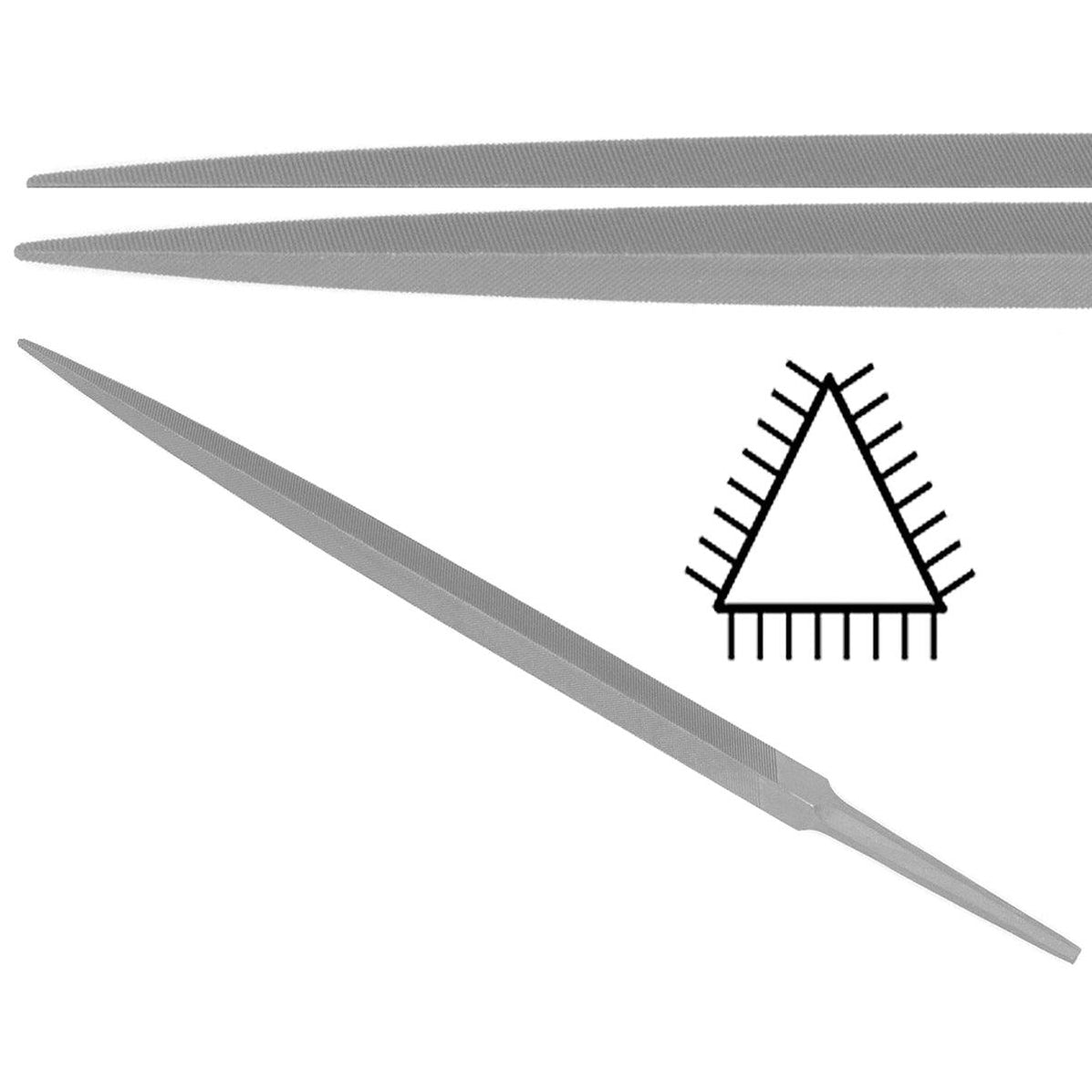 Glardon-Vallorbe Three Square Narrow Precision Files - LP1366 ...