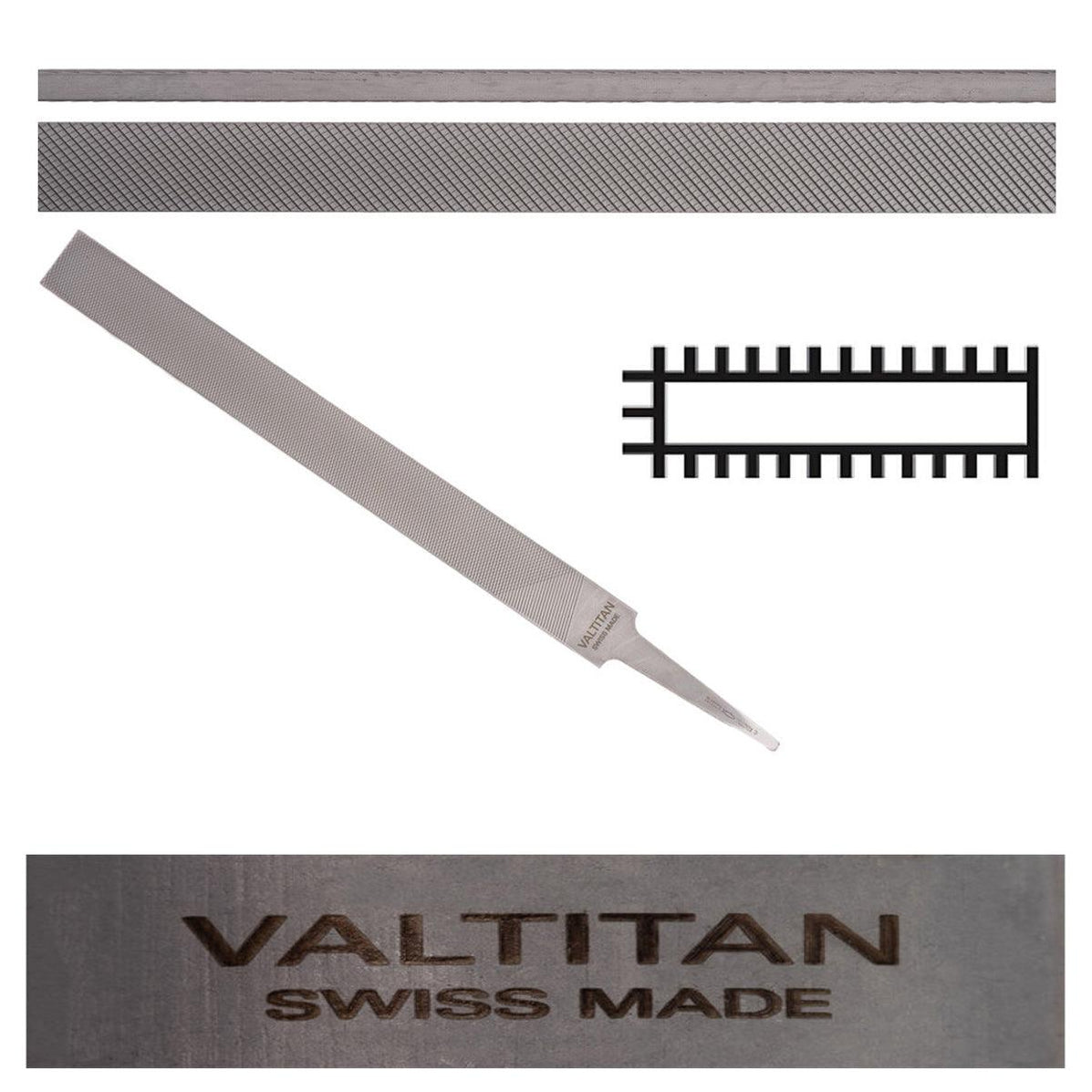 Glardon-Vallorbe Valtitan Flat Hand Precision Files - LPV1163 ...