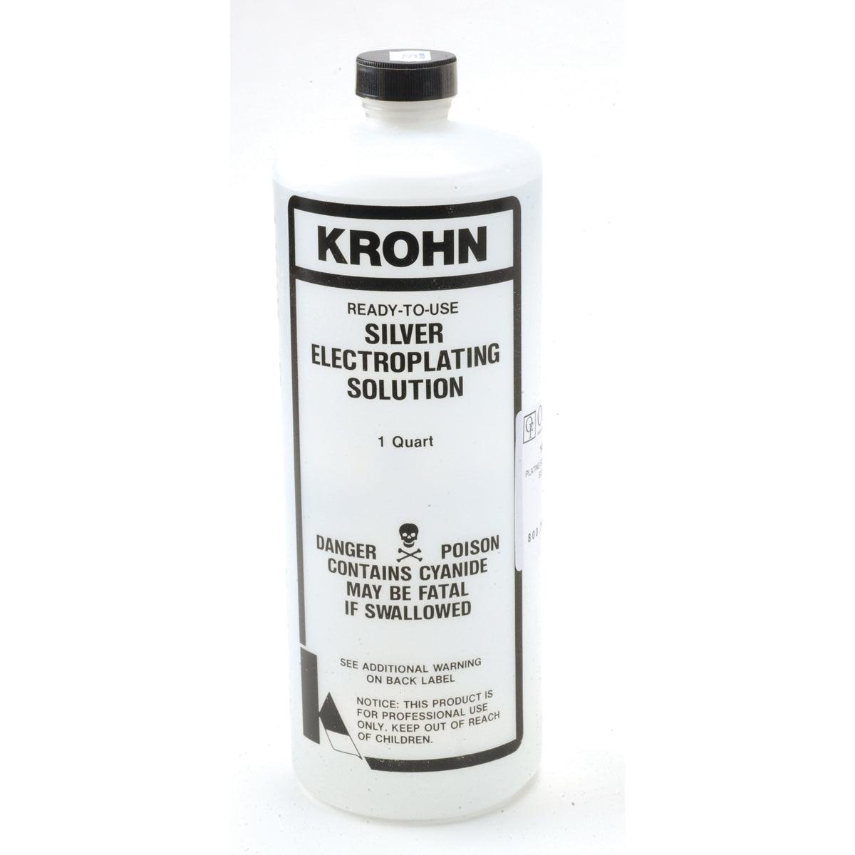Krohn Silver Electroplating Solution 1 Quart | Krohn — Otto Frei