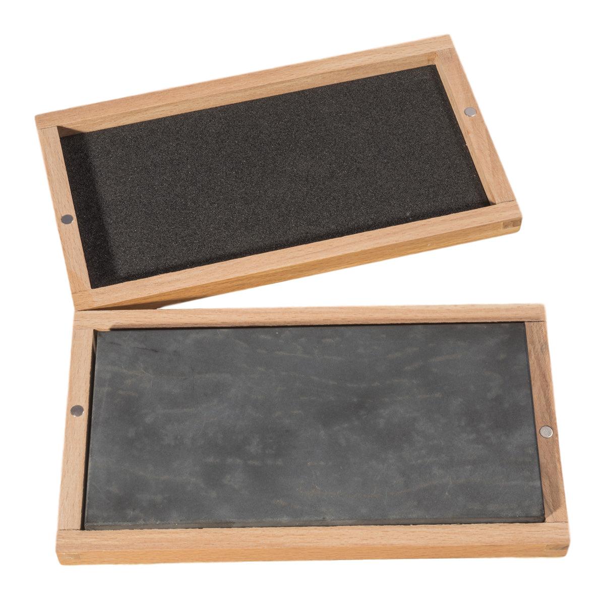 Large Natural Test Stone 6" x 3" In Wood Box | OttoFrei.com — Otto Frei