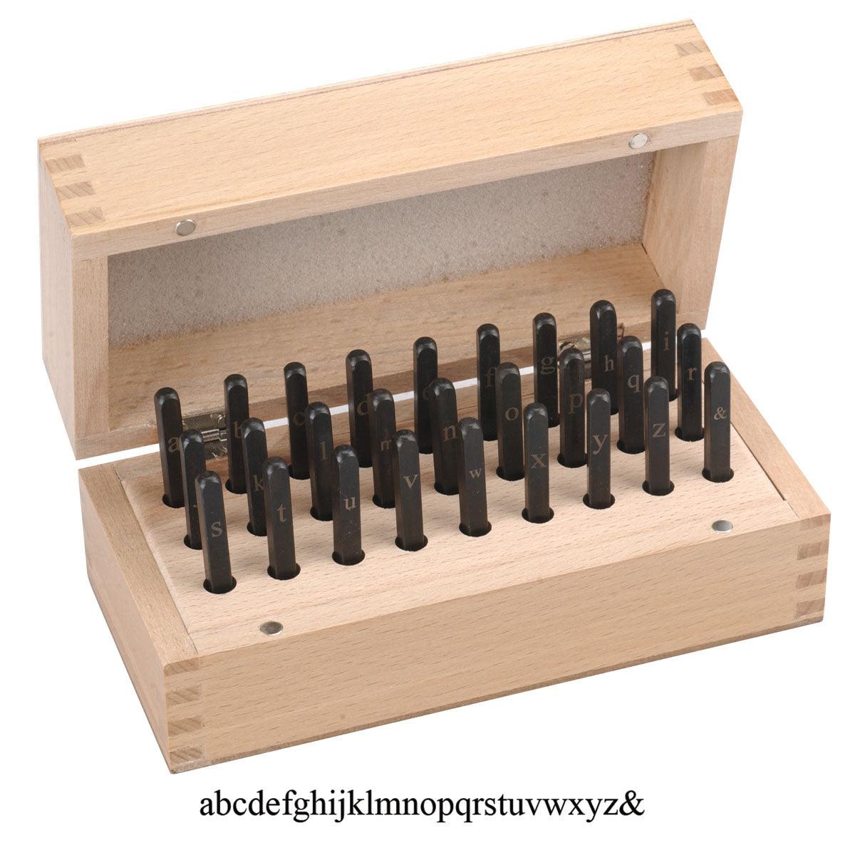 Lower Case block "a-z" Letter Stamp Set of 27 | OttoFrei.com — Otto Frei