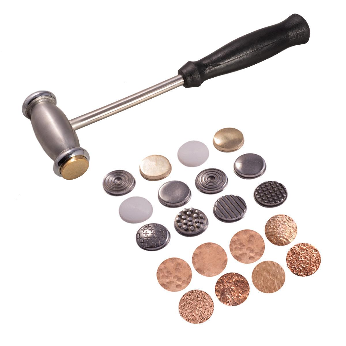Metal Texturing & Forming Hammer With 12 Interchangeable Tips ...