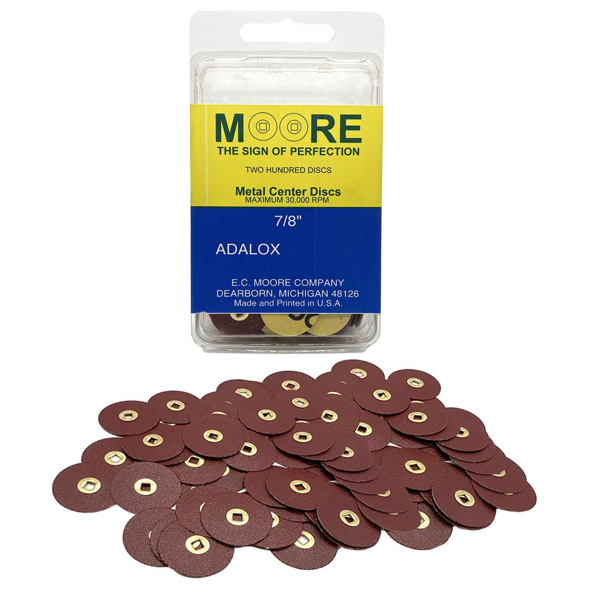Moore's Adalox Discs 7/8" Aluminum Oxide 200-Pack | Moore's — Otto Frei