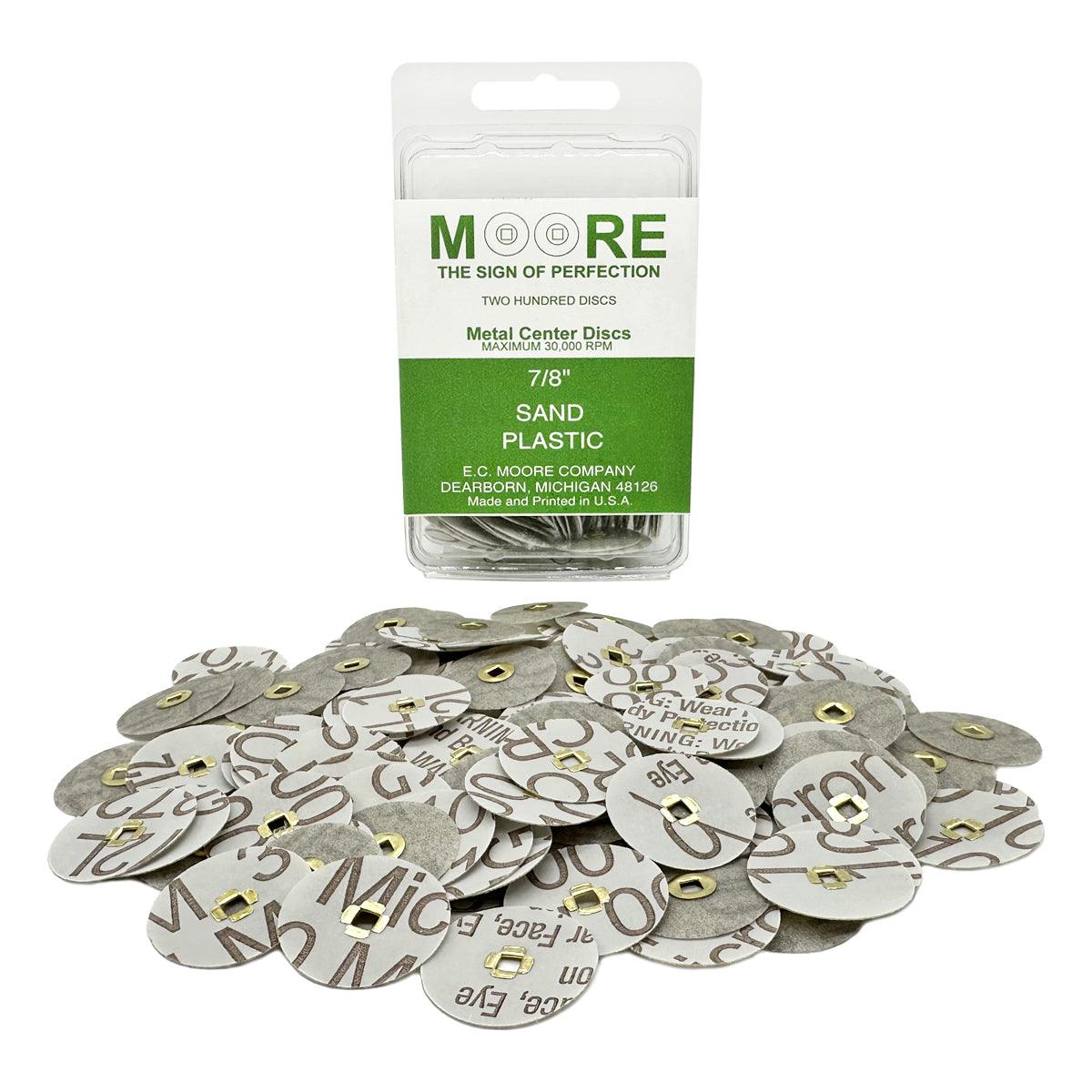 Moore's Plastic Discs Sand 7/8" Pack of 200 Discs | OttoFrei.com — Otto ...