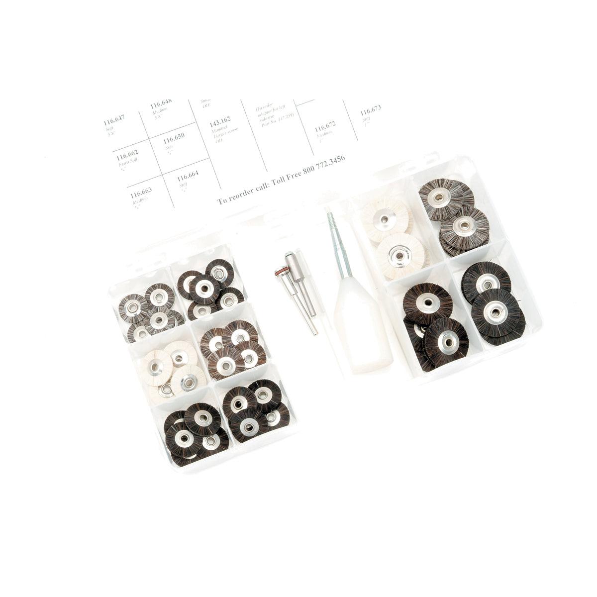 Natural Bristle Brush Kit Unmounted 1/8" Hole | OttoFrei.com — Otto Frei