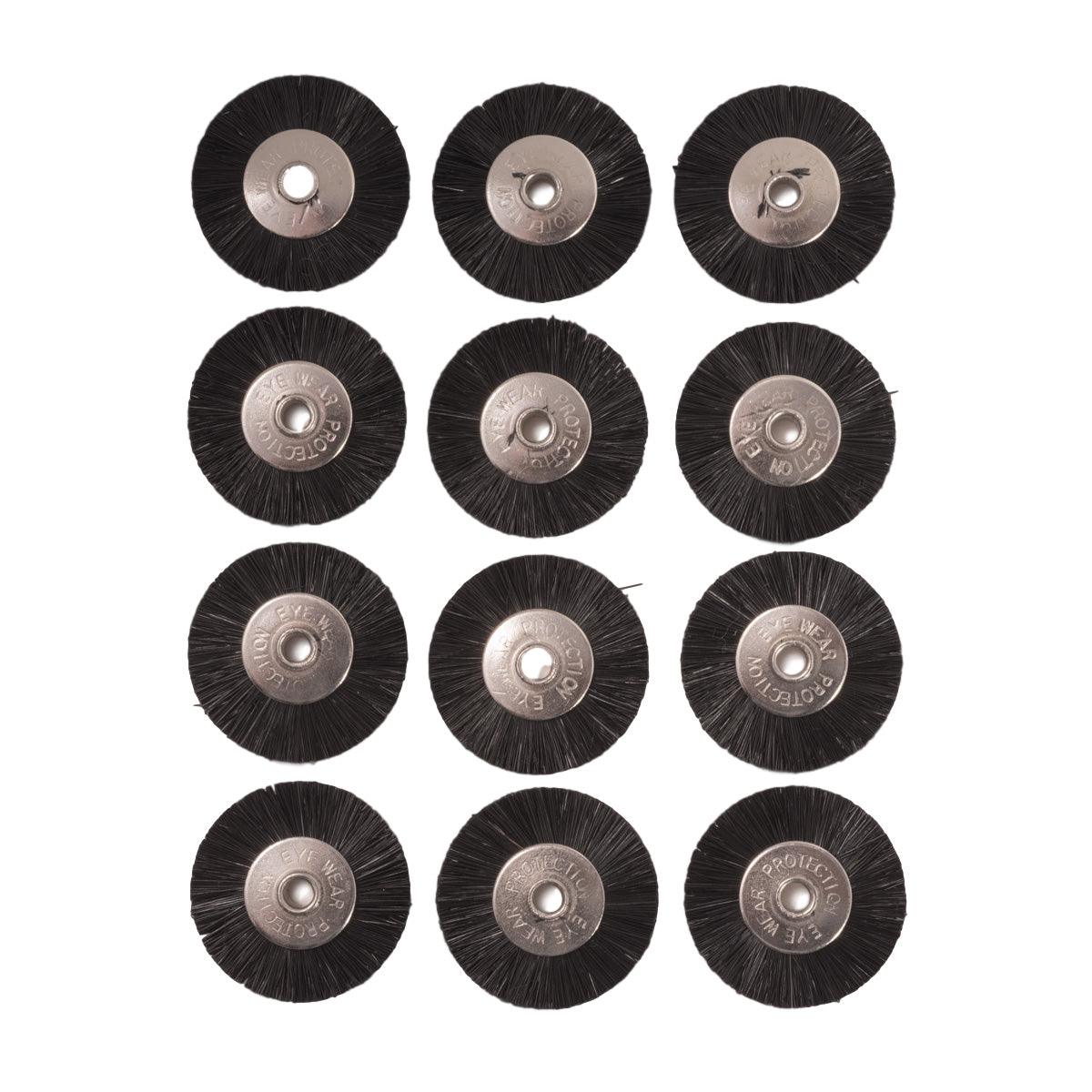 Pack-12 Stiff 1" Natural Bristle Brushes-Unmounted With 3/32" Hole ...