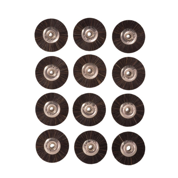 Pack-12 Supra MK Stiff 1" Natural Bristle Brushes-Unmounted With 1/8 ...