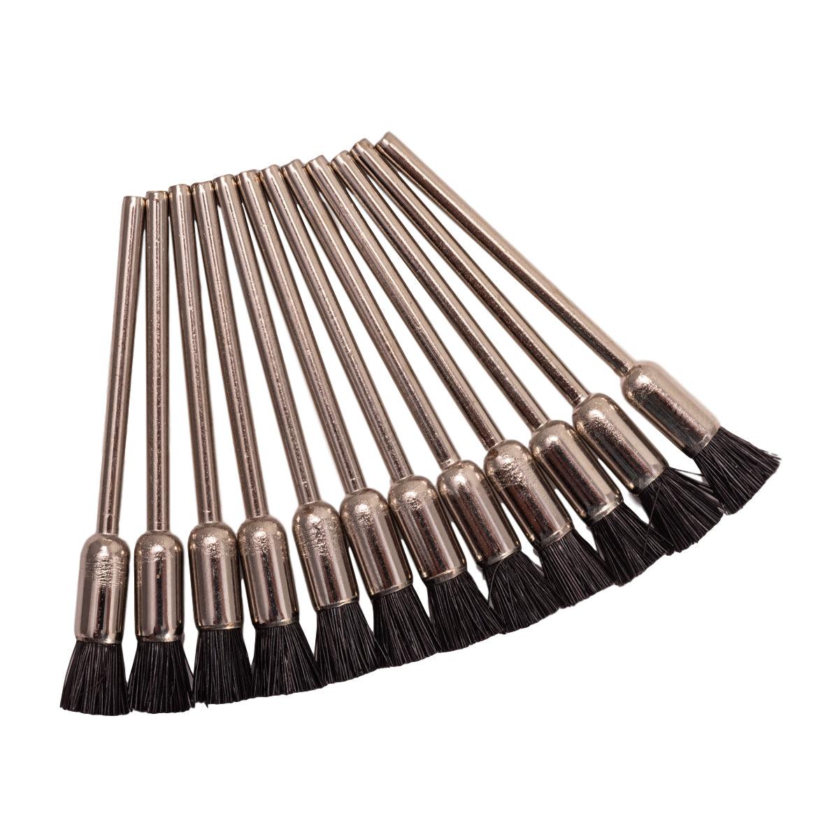 Grobet Stiff Bristle End Brushes 1/4" 3/32" Shank | Pack of 12 — Otto Frei