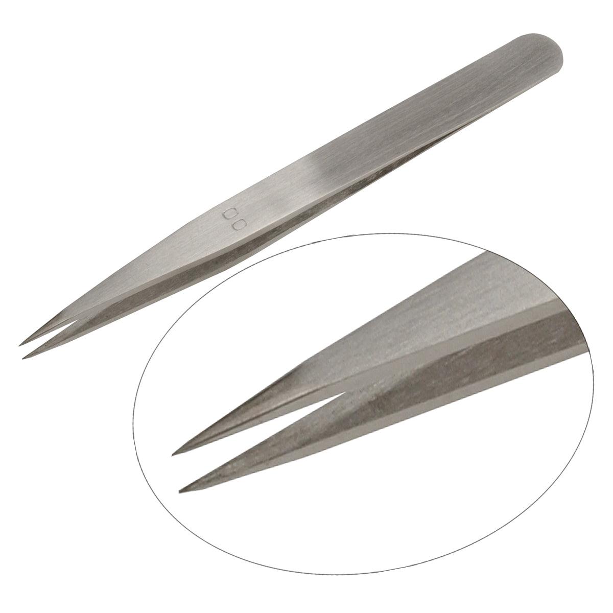 OO Stainless Steel Square-End Tweezers | 4-1/2" — Otto Frei