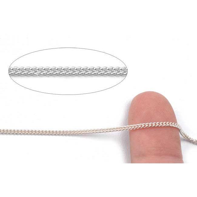 Schofer Germany Sterling Silver Curb Chain 1.8mm x 1.1mm -5' (60 Inch ...