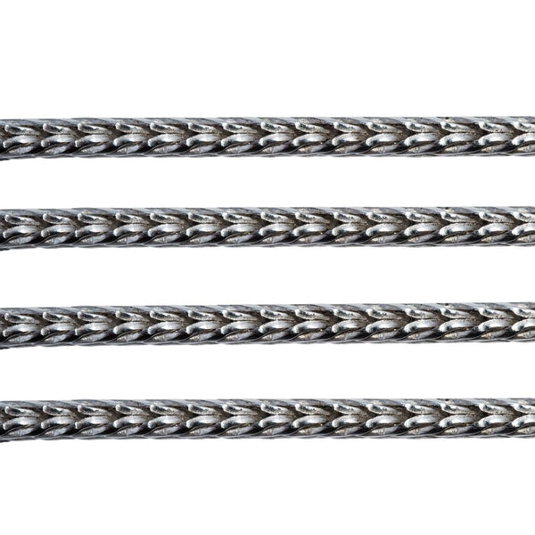 Schofer Germany Sterling Silver Foxtail Round Chain 2mm 5ft (60 ...