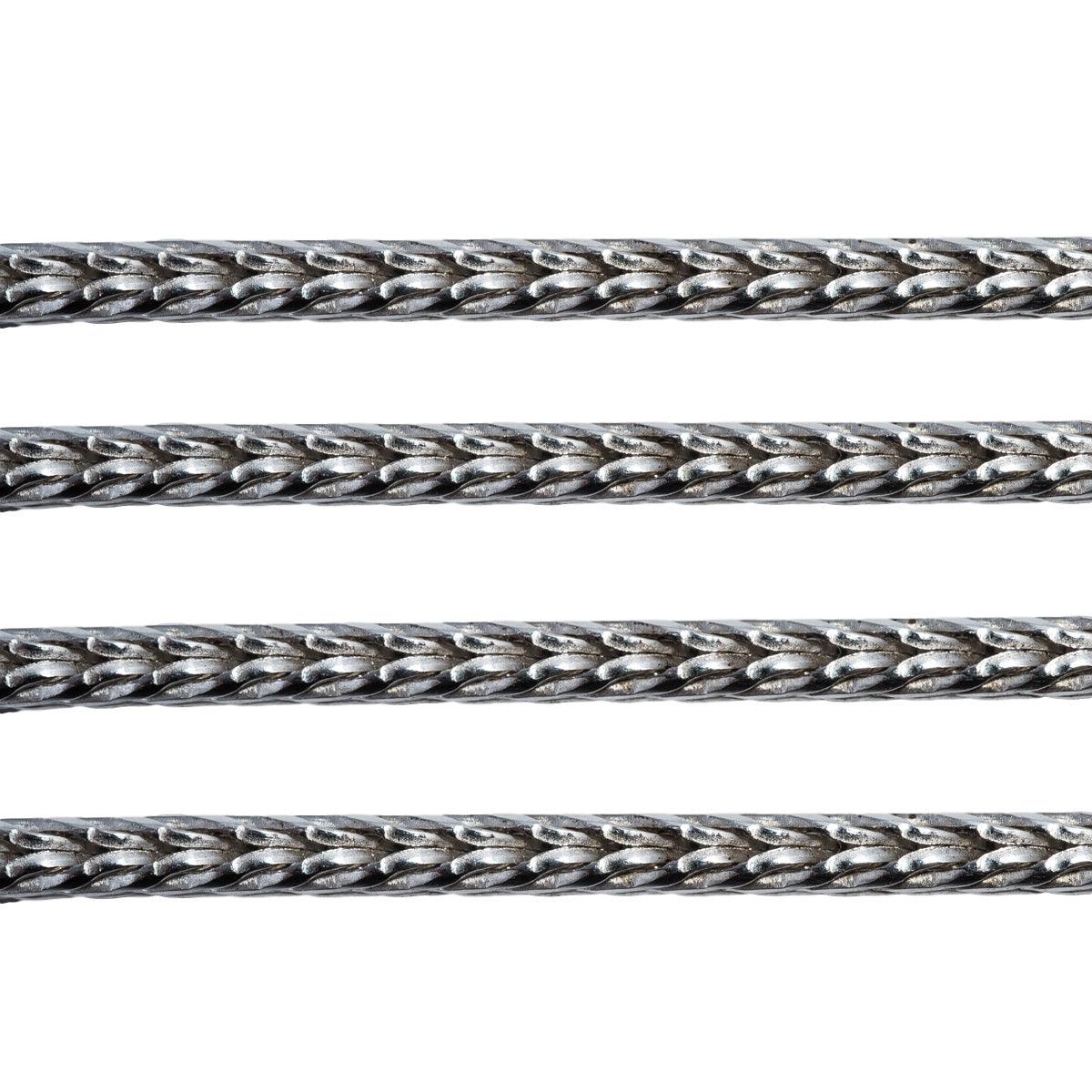 Schofer Germany Sterling Silver Foxtail Round Chain 2mm 5ft (60 ...