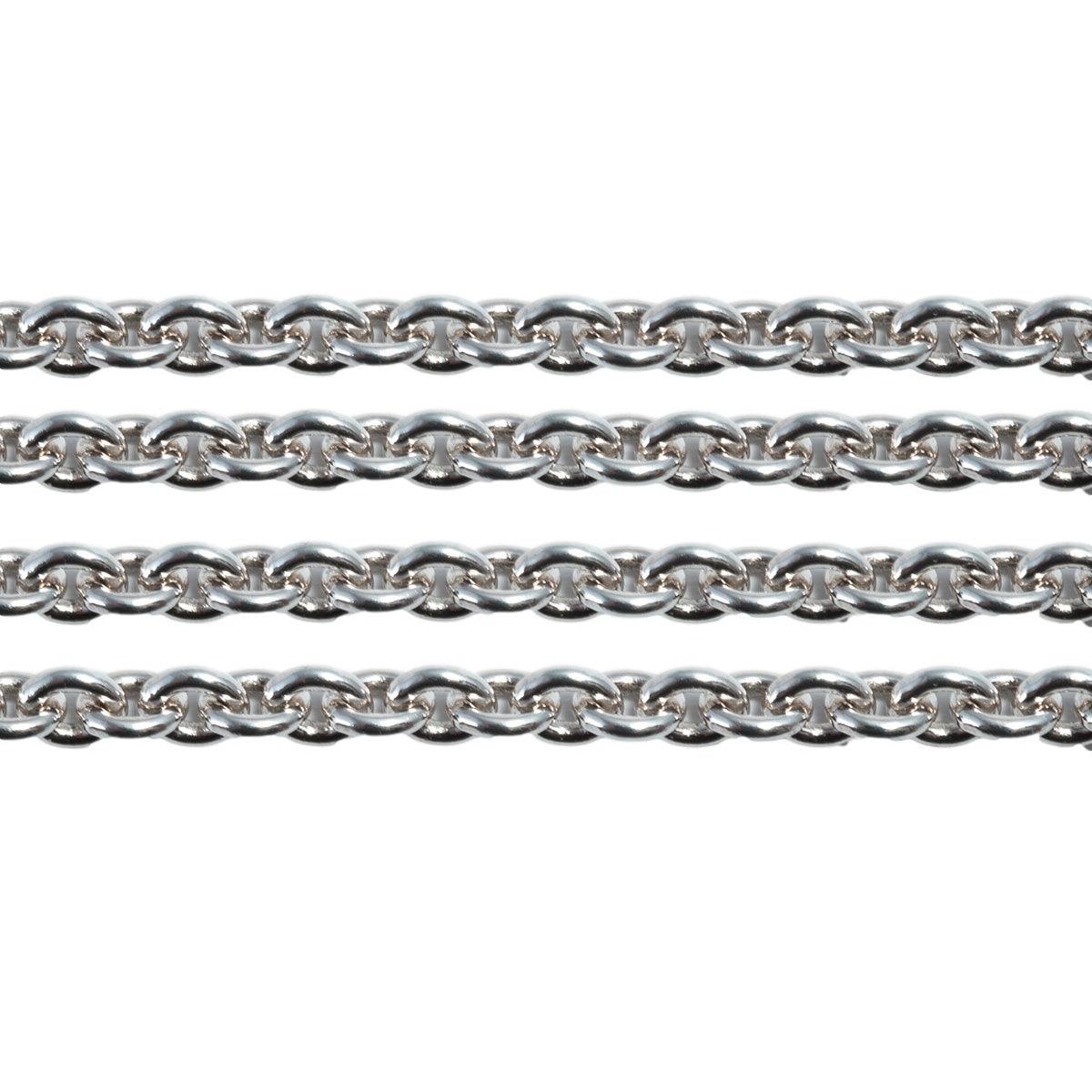 Schofer Germany Sterling Silver Trace Cable Round Chain 1.8mm-5' (60 ...