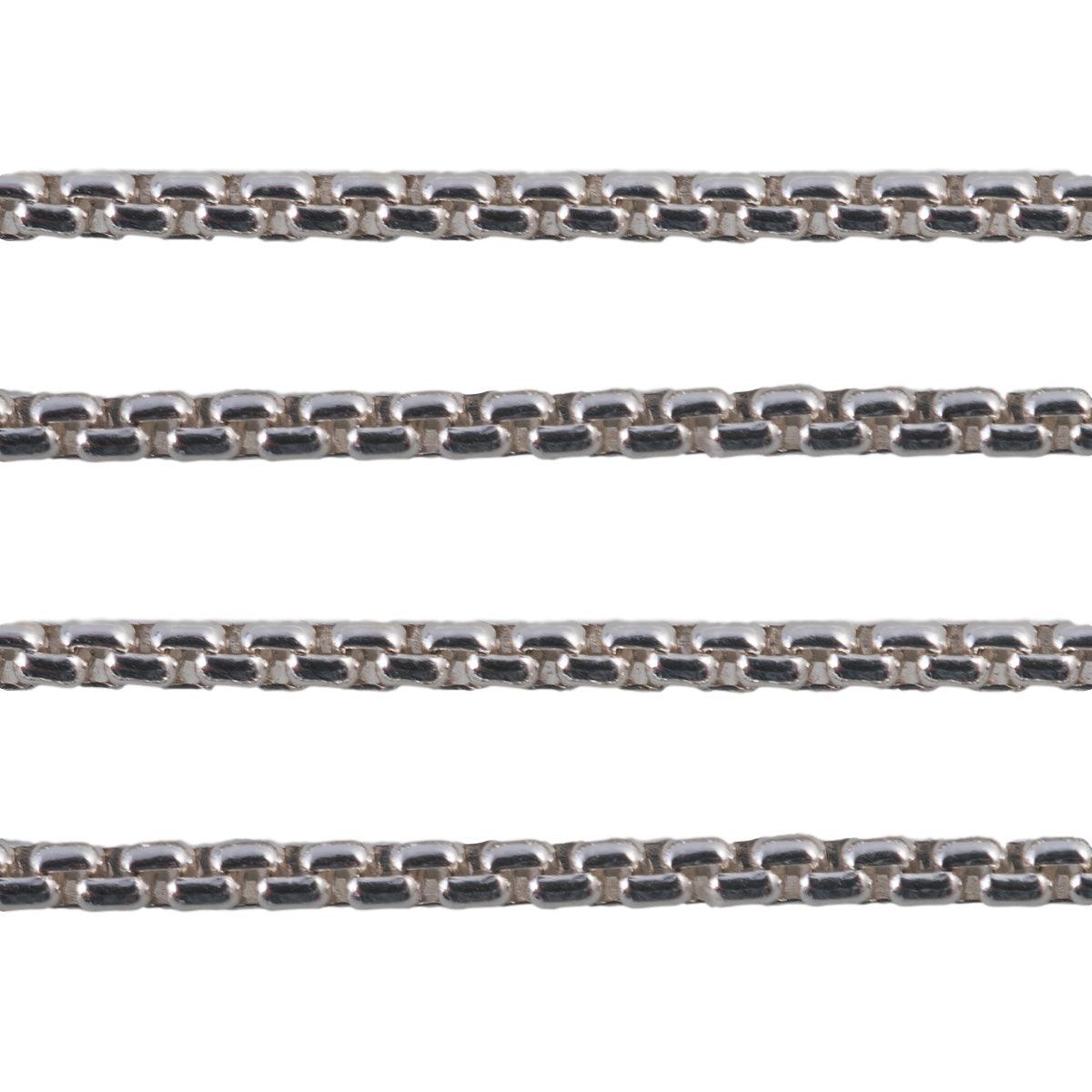 Schofer Germany Sterling Silver Venetian Box Inka Chain 1.0mm-5' (60 ...