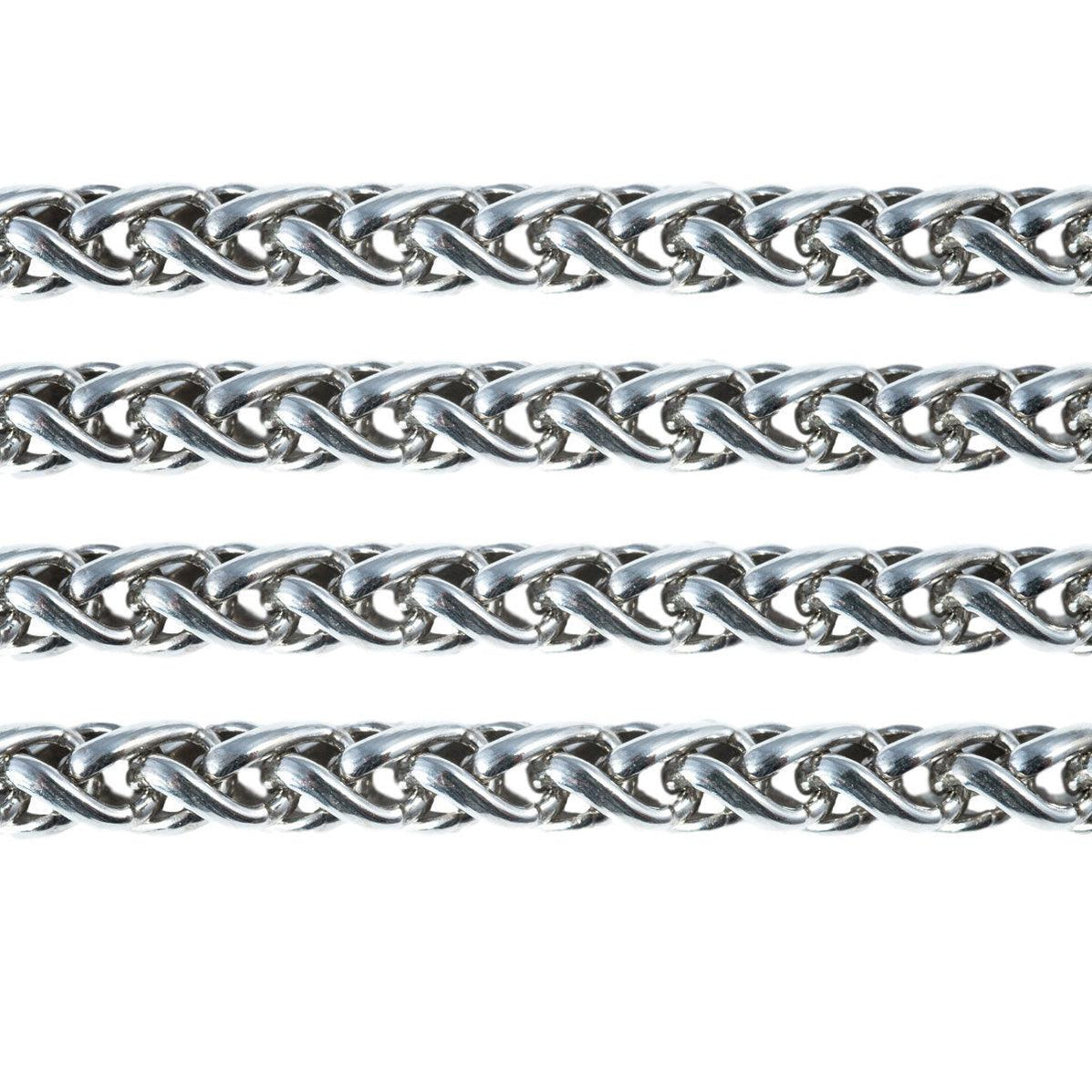 Schofer Germany Sterling Silver Wheat Profiled Wire Chain 4mm Thick 5 ...