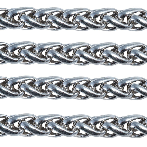 Schofer Germany Sterling Silver Wheat Profiled Wire Chain 6mm Thick 5 ...