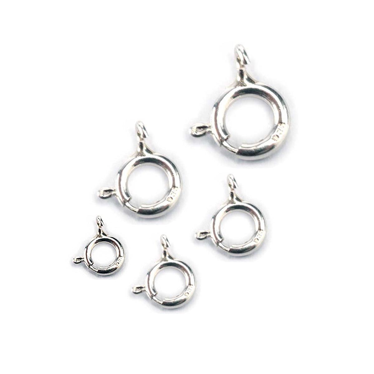 Sterling Silver & Yellow Gold Filled Open Top Spring Rings - Packs of ...