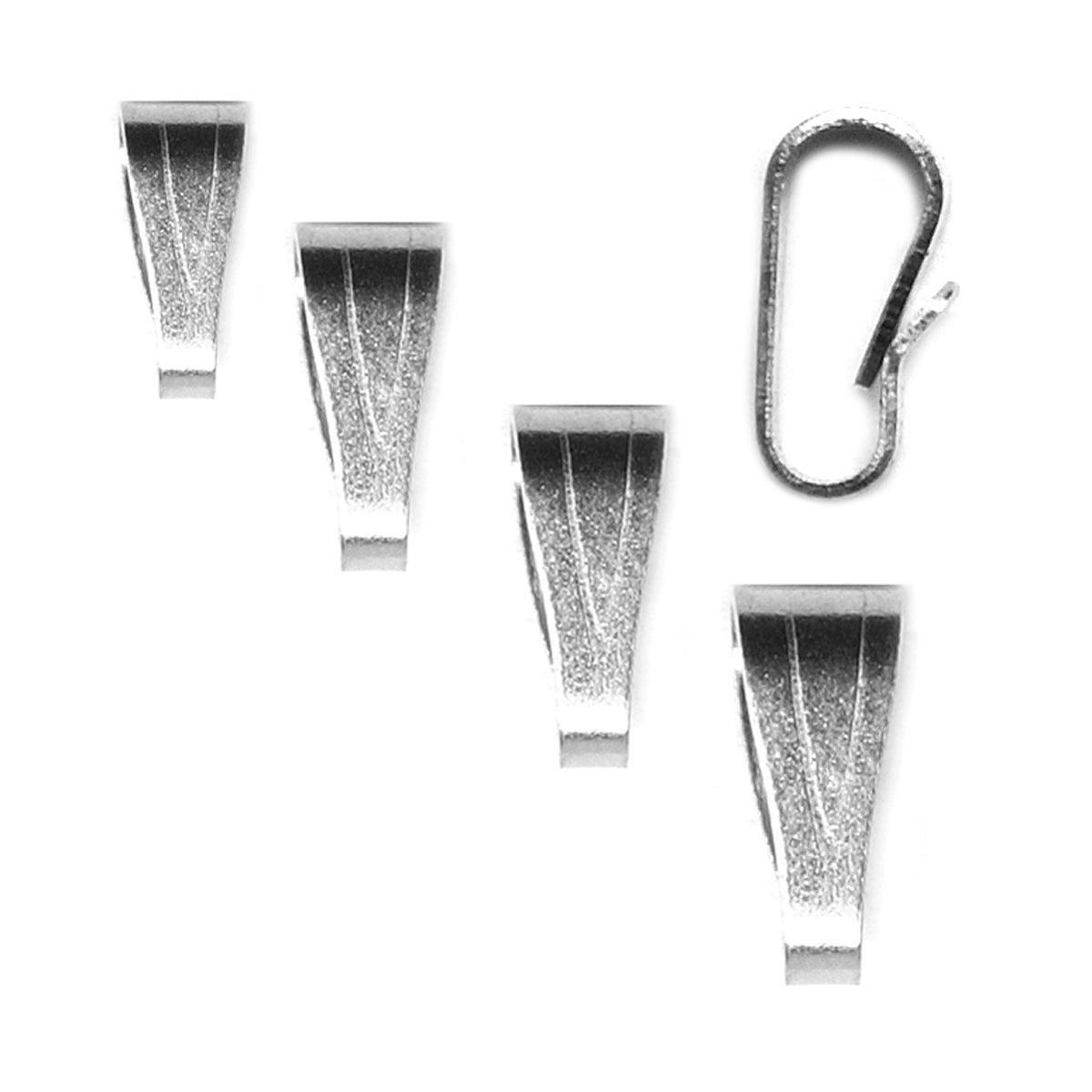 Sterling Silver & Yellow Gold Filled Snap on Bails-Packs of 12 ...